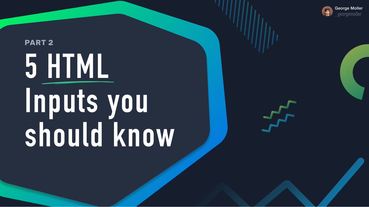 George Moller on Twitter: "5 HTML input types that you should know: Part 2 🧵Thread 👇 https://t ...