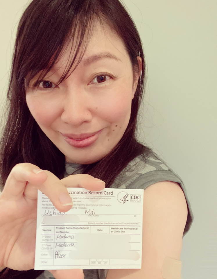 Mai Uchida, M.D.⛸(内田舞) on Twitter: "Boosted!! Got the flu shot, too! 新型コロナワクチン3回目接種しました。 噂のMix ...