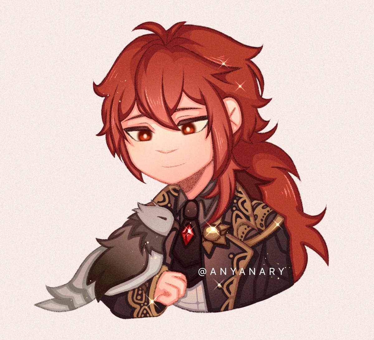 「Diluc sticker design 💕 #GenshinImapct 」|Anja → 🔞Art Patreonのイラスト