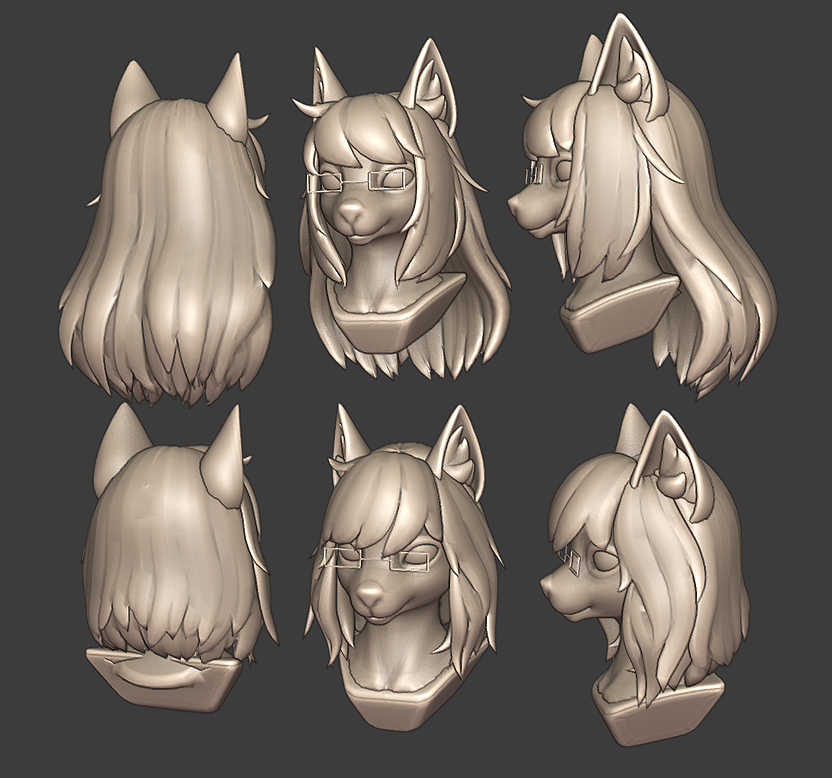 greisane on Twitter: "hairstyles for a yet unnamed character. retopo sucks the fun out of ...