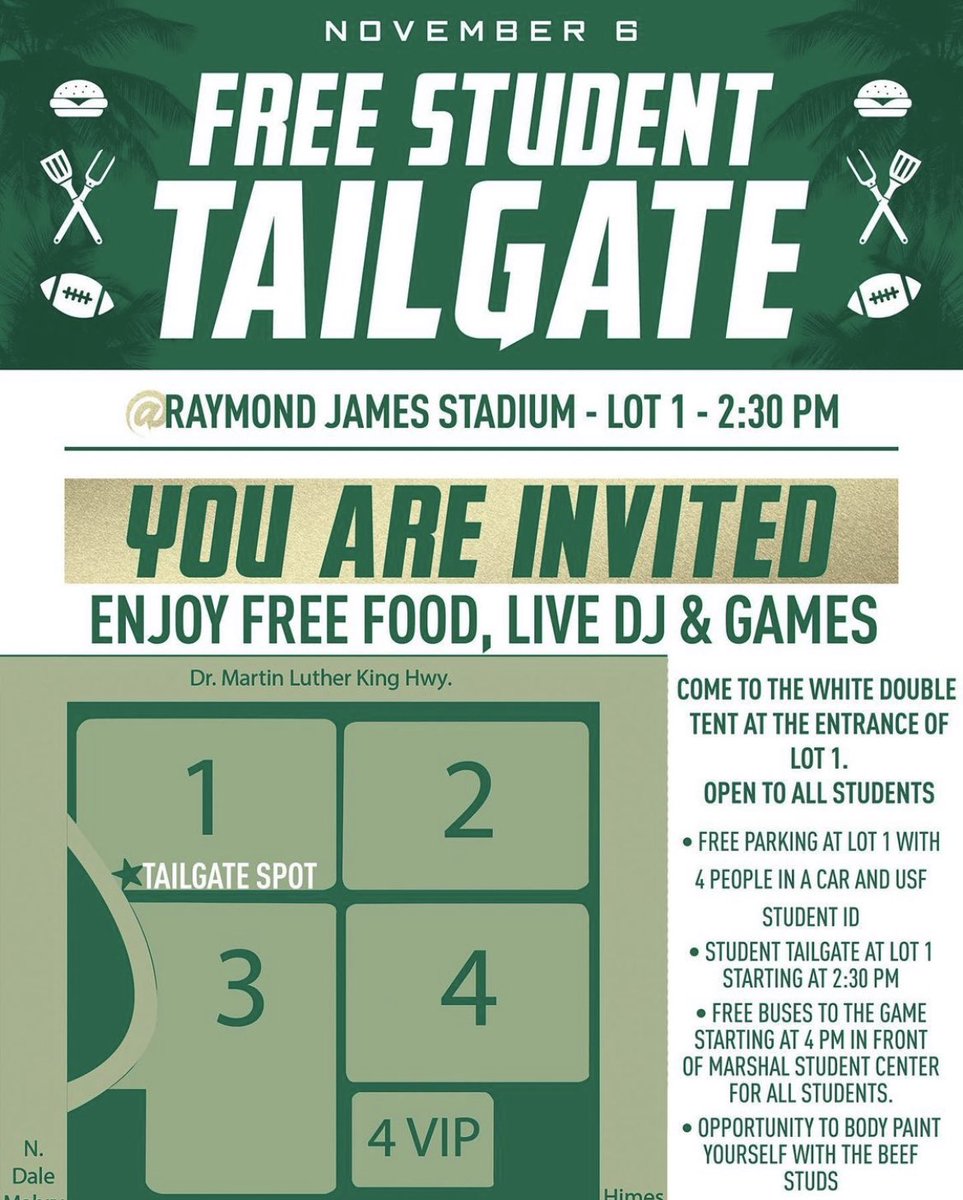Tailgating Opportunity for Students for Homecoming on Saturday : r/GoBulls
