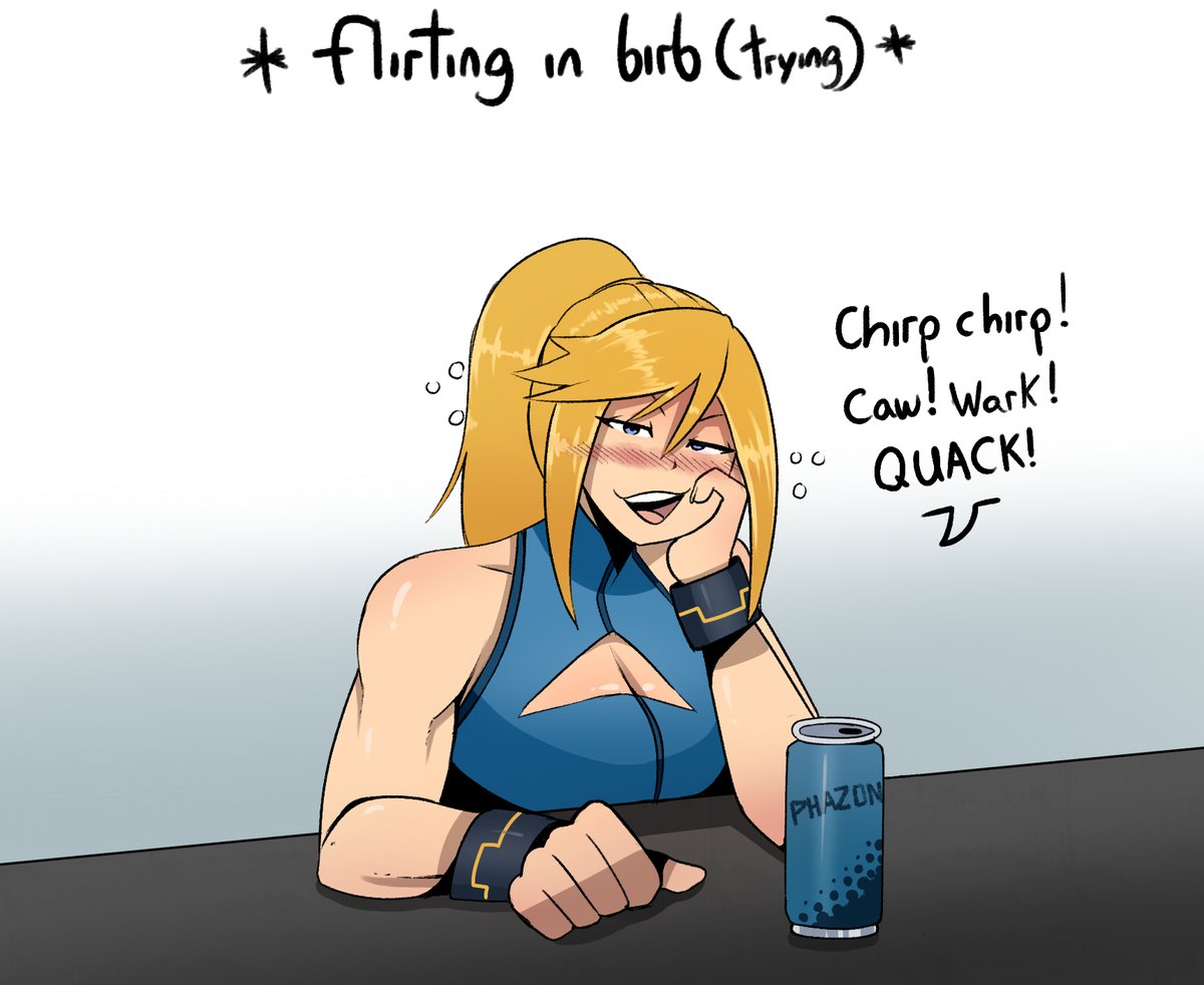 「Samus but her Chozo DNA kicks and makes her think birbs are 」Chrisの漫画