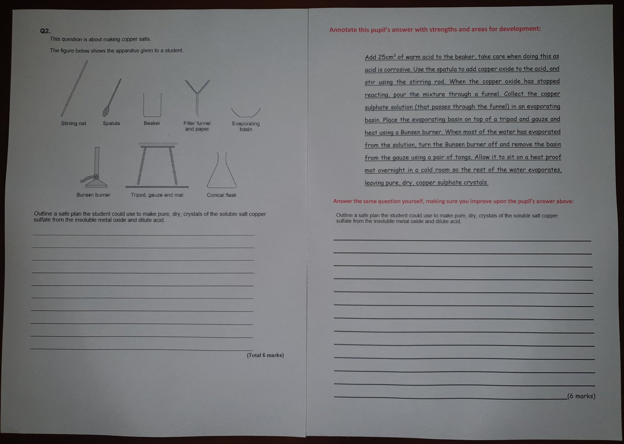 Dr. Anthony Hoyle on Twitter: "Live model marking in action. I supplied a weak answer which we ...