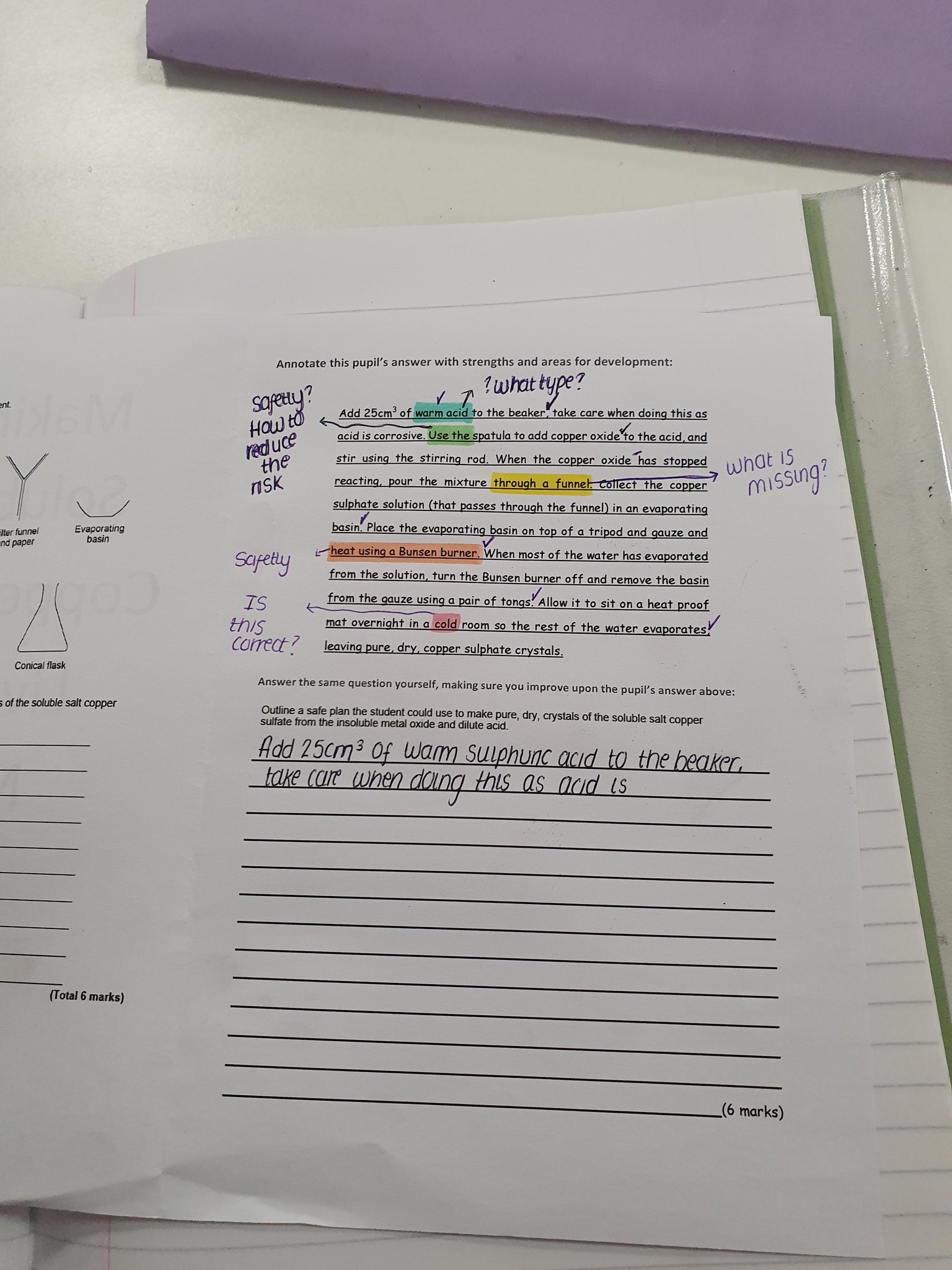 Dr. Anthony Hoyle on Twitter: "Live model marking in action. I supplied a weak answer which we ...
