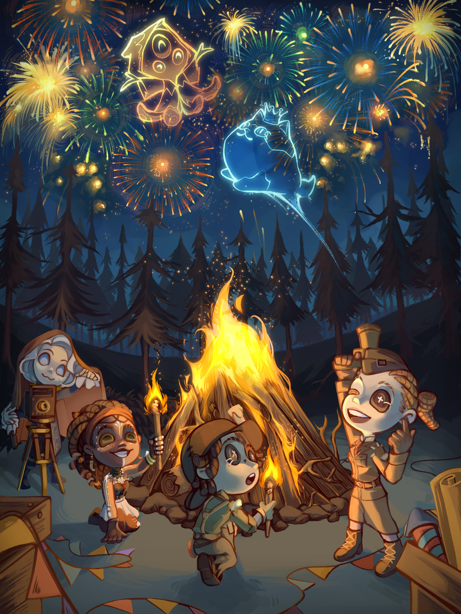 Country Bonfire Wallpaper