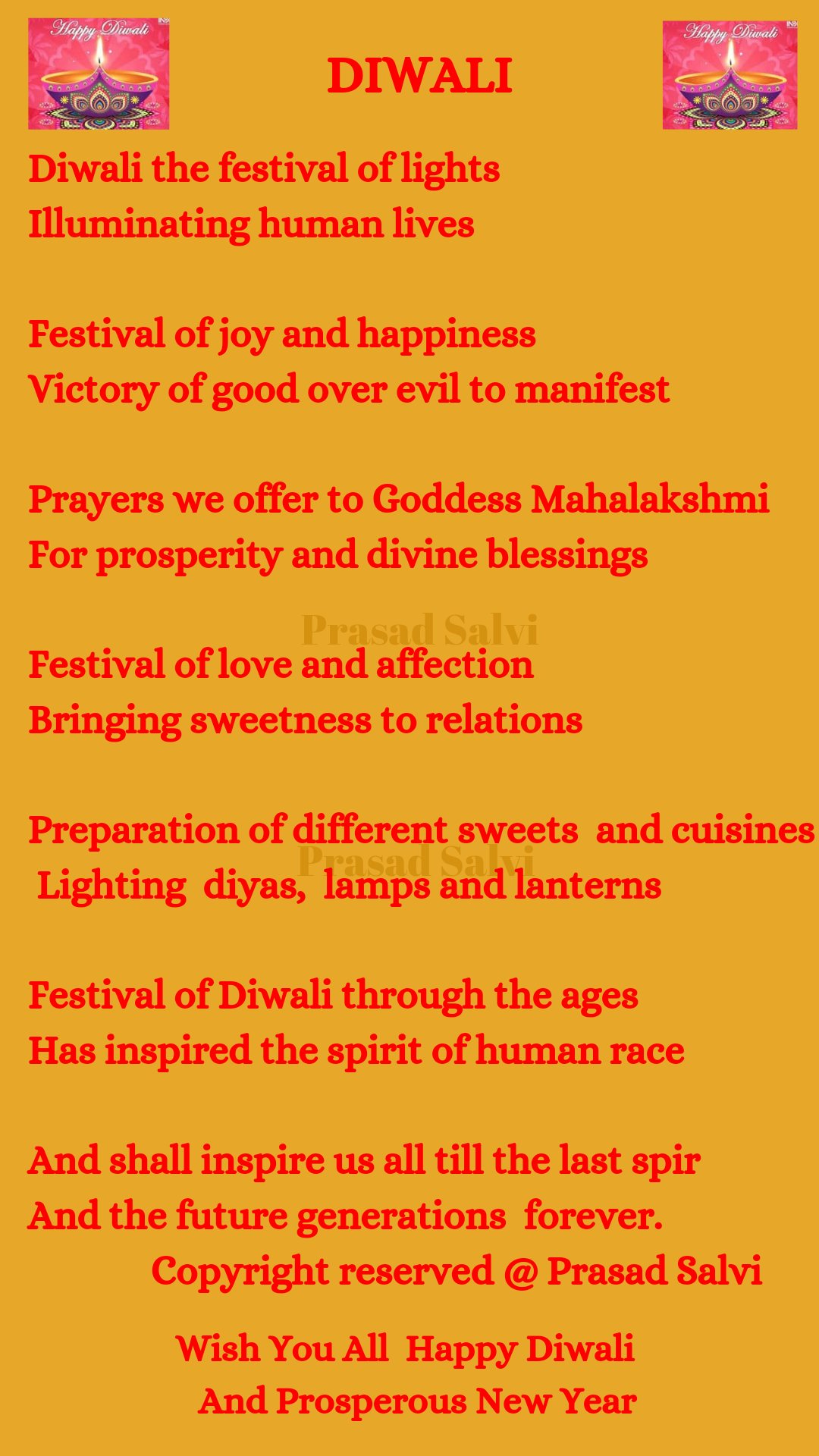 Diwali Poem In English