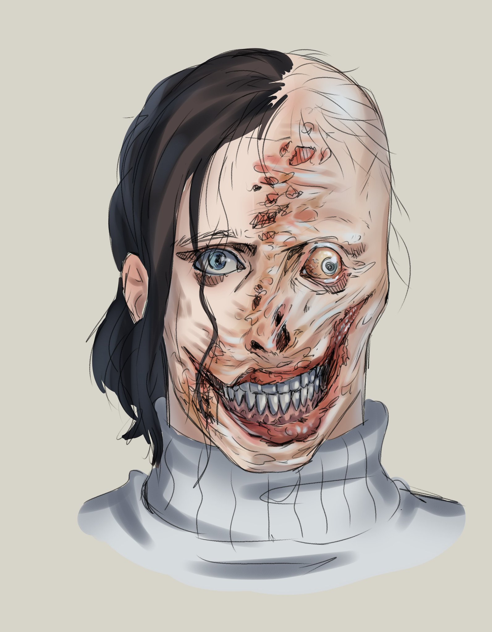 Jeff The Killer Realistic Drawing