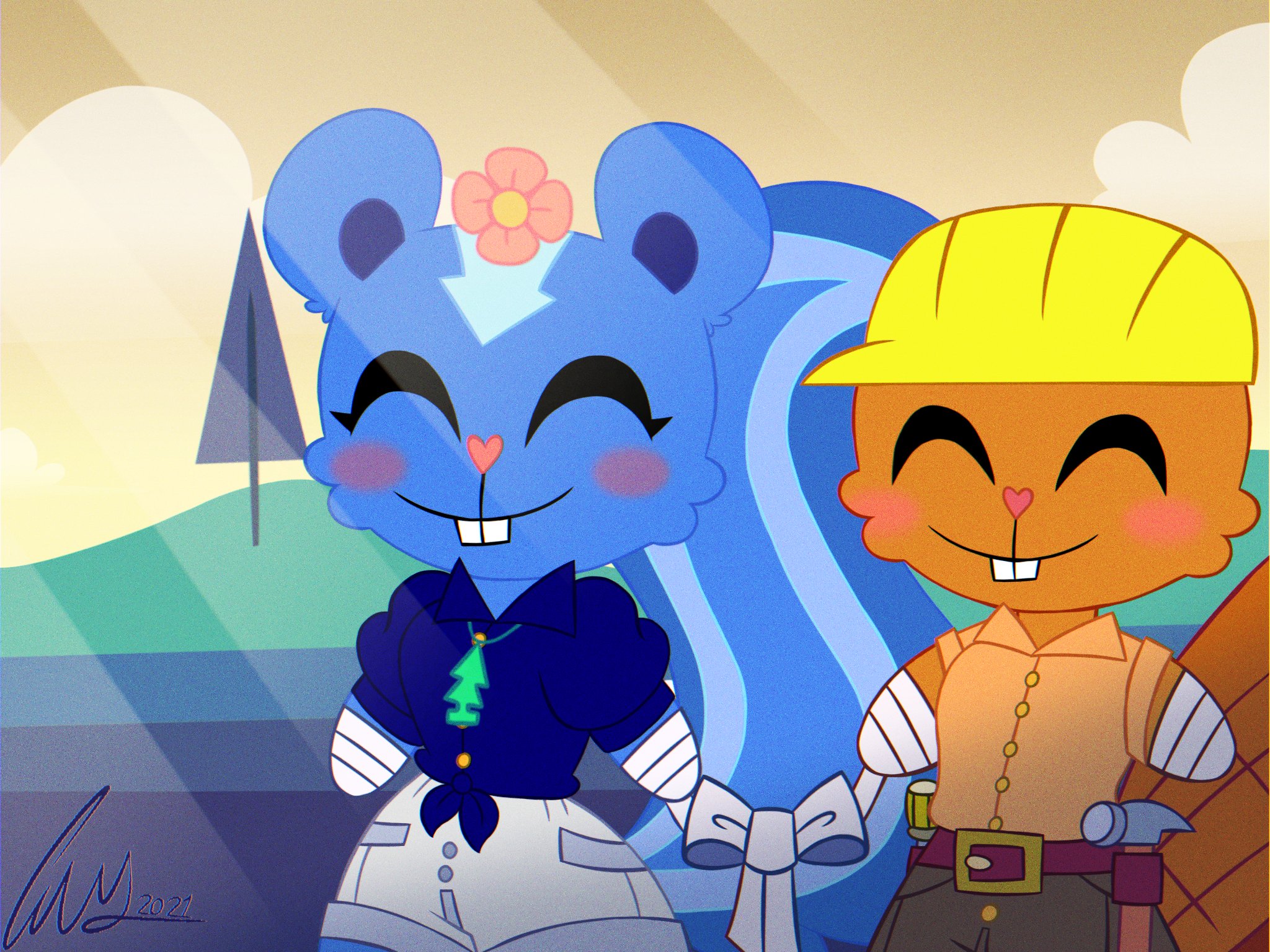 Happy Tree Friends Handy X Petunia