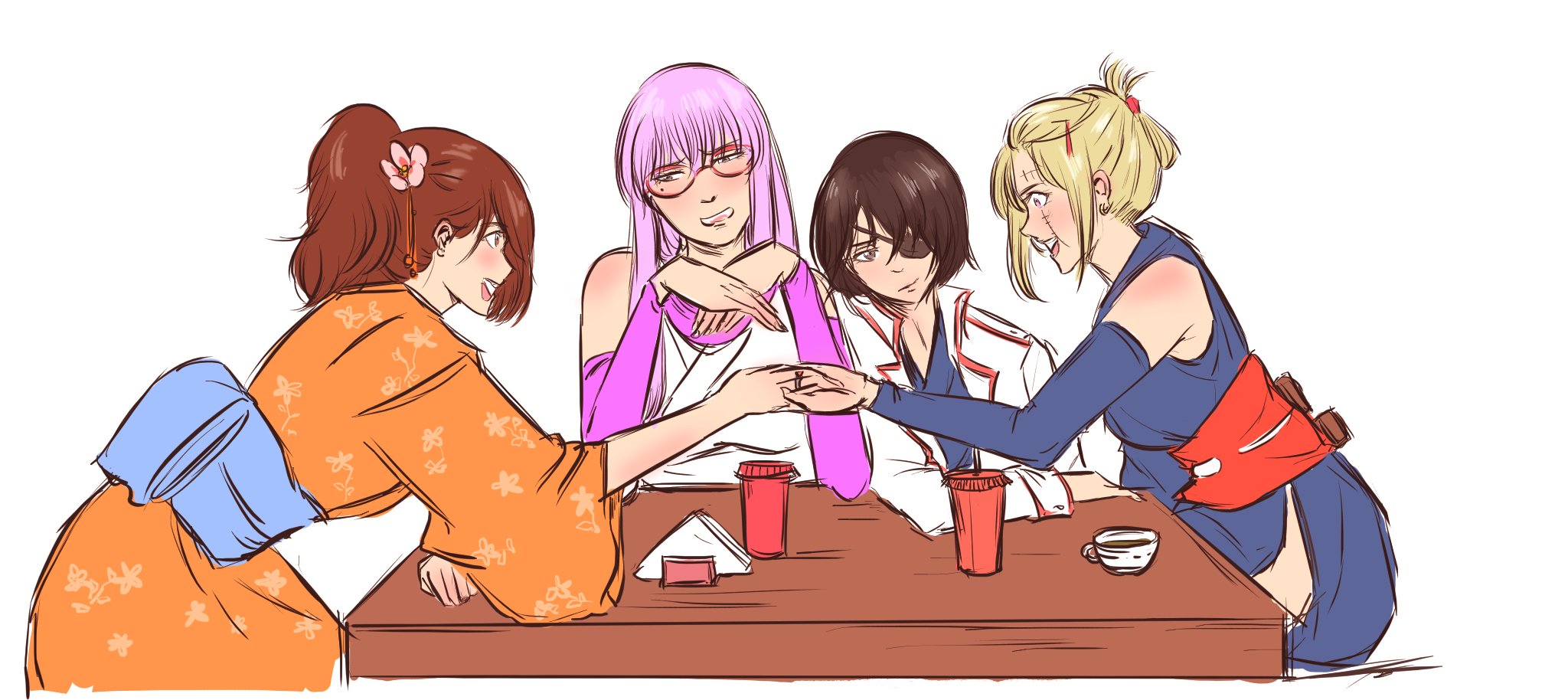 Gintama Otae And Kondo