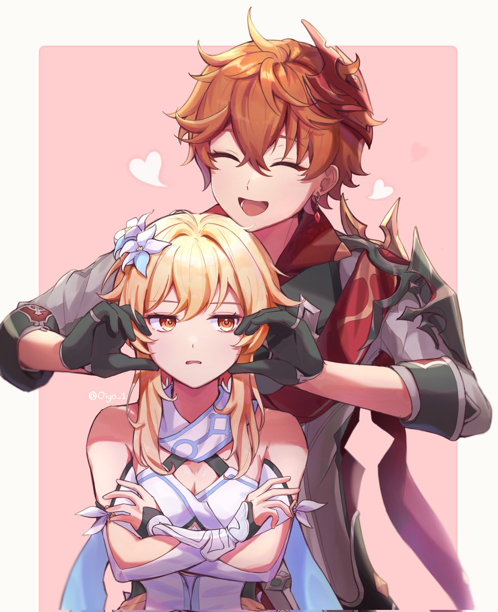 「💙💛 #原神 #chilumi #タル蛍 」|이요 のイラスト