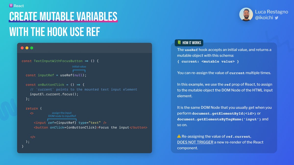⚛️ Learning React? 15 slides that help you in understanding the basics of React! 🧵 👇 - المسلسل ...