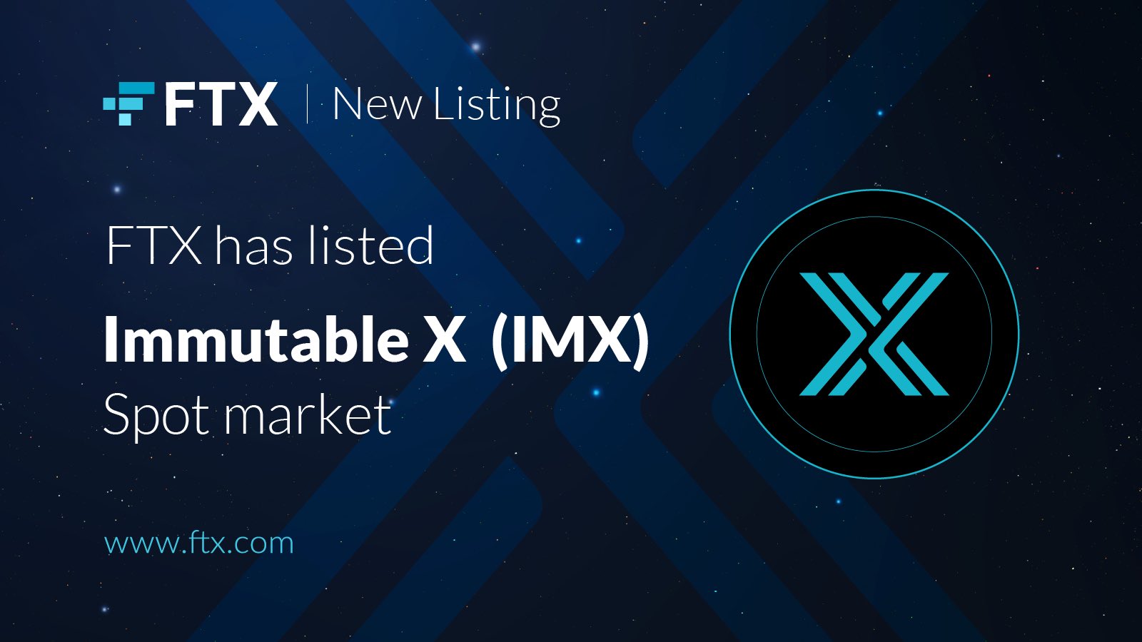 FTX on Twitter: "New listing on FTX! https://t.co/S2DQE3I7CT @immutable $IMX https://t.co ...