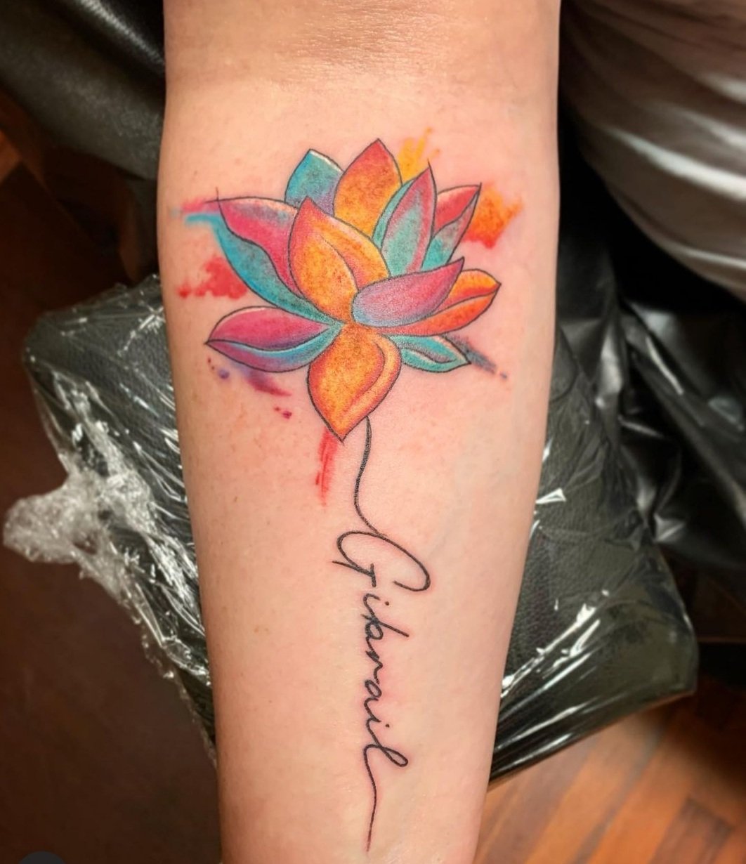 Share 75 Watercolor Lotus Flower Tattoo Incdgdbentre