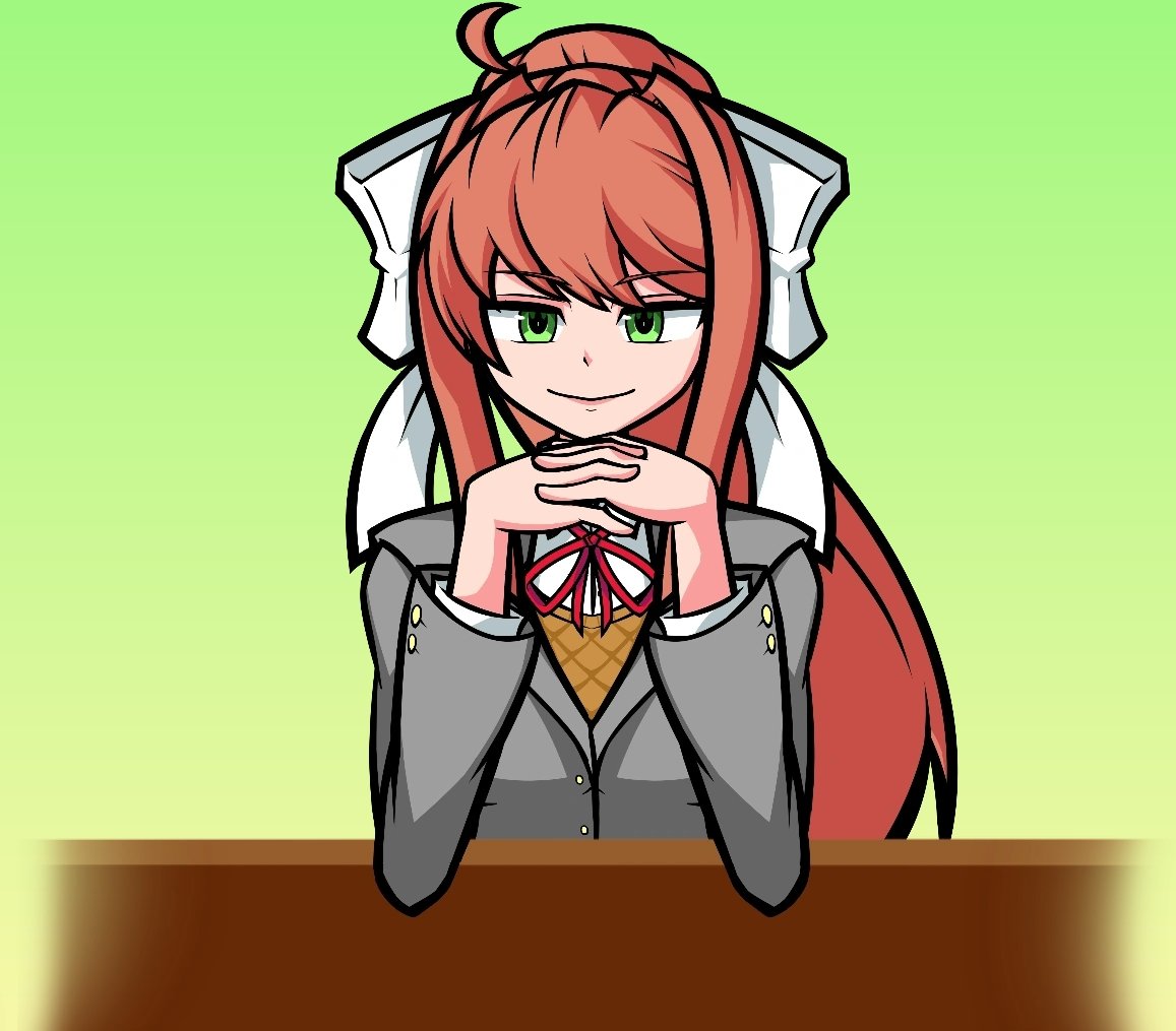 These are two different Monikas btw DDTO Monika is a version of Monika ...