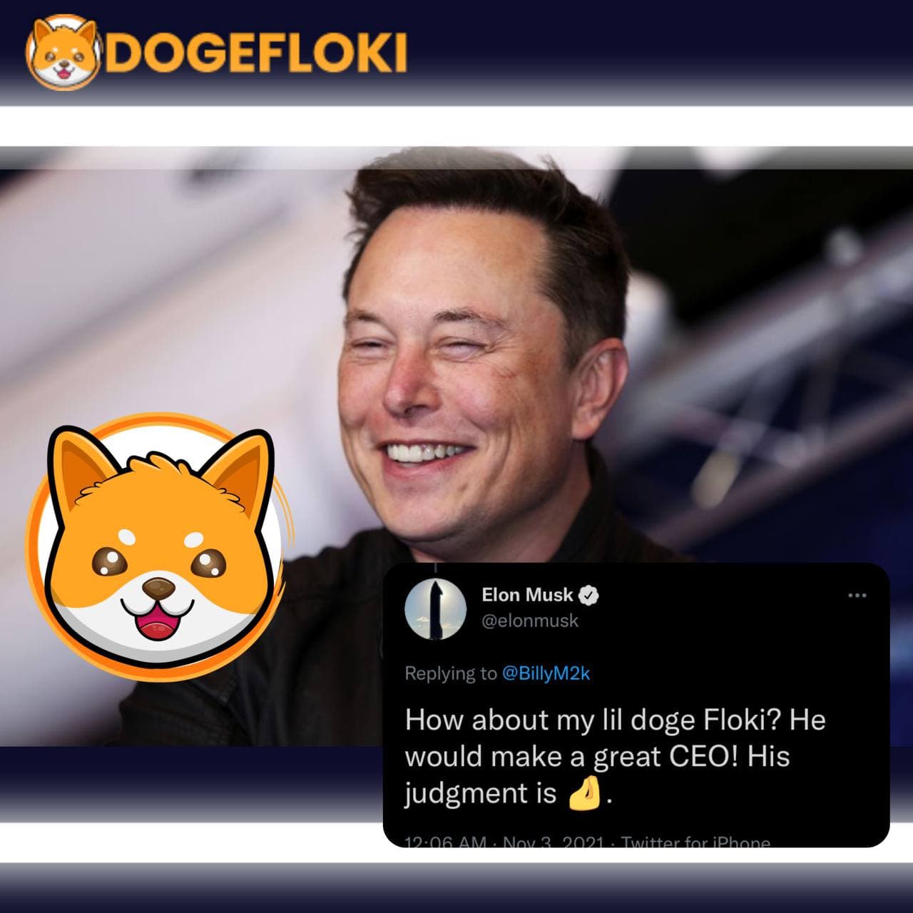 Doge Floki Coin on Twitter: "How about my lil doge Floki? He would make a great CEO! His ...