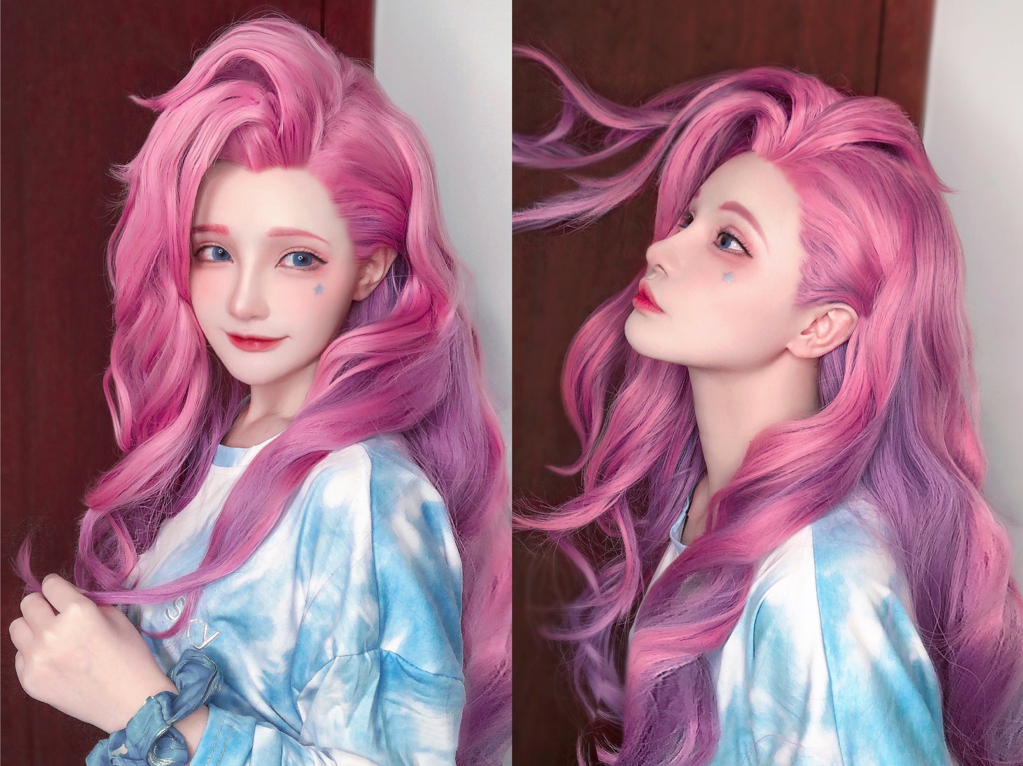 千夜未来 Senyamiku on Twitter: "恭喜中国队EDG冠军！！🏆 我出过很多lol的cos，这次EDG拿冠军太开心了！😭 #LeagueOfLegends https://t ...