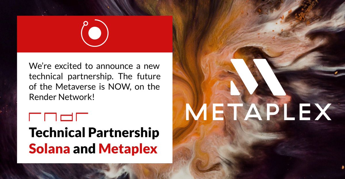 Render Network | RNDR on Twitter: "We’re excited to announce a new technical partnership with ...