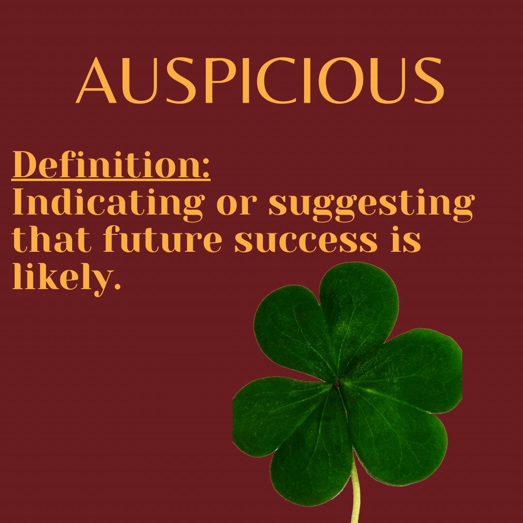 What does auspicious mean store