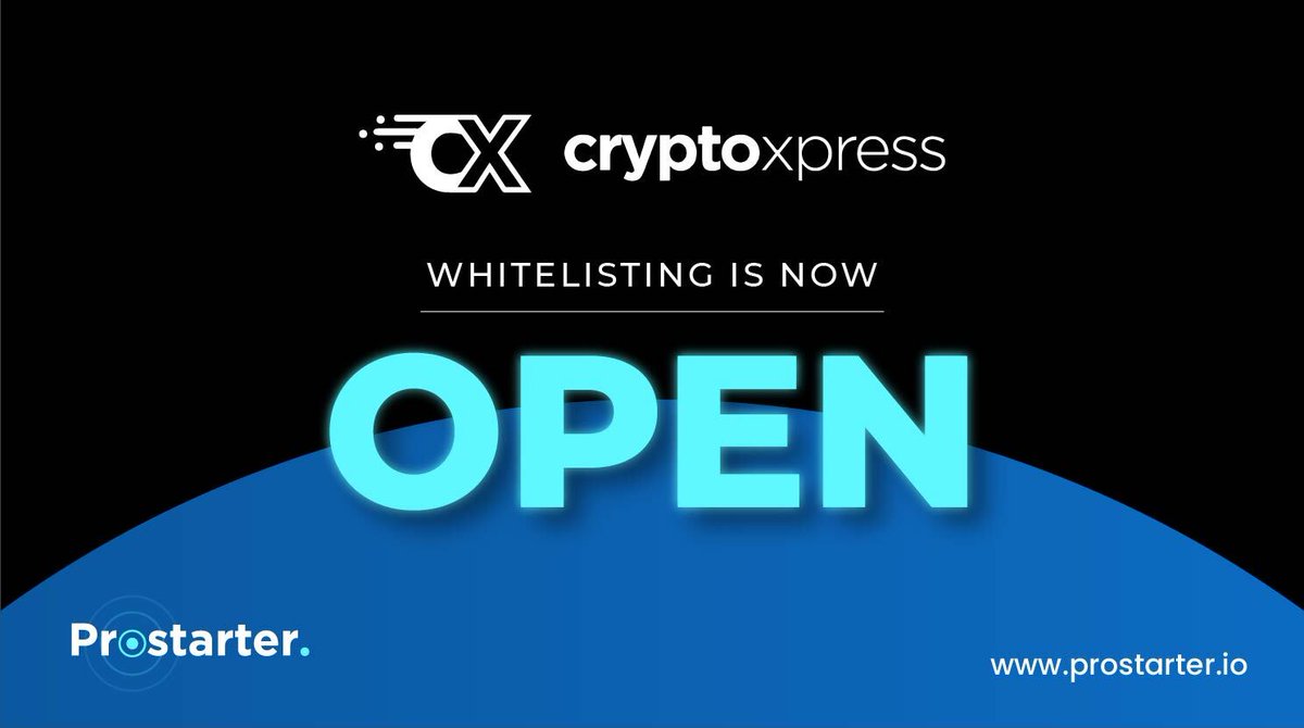 ProStarter on Twitter: "📢 CRYPTO XPRESS WHITELIST APPLICATION OPENS Hey Pro Community, Whitelist ...