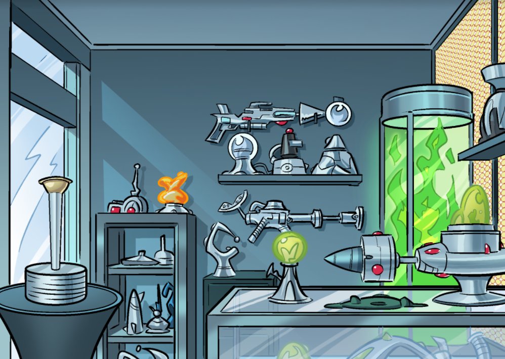 Science Lab Cartoon Background