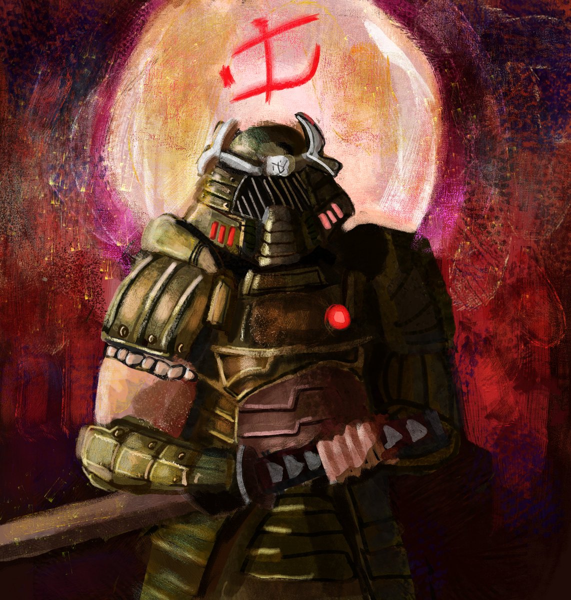 「samurai doomslayer #doom 」|axelのイラスト