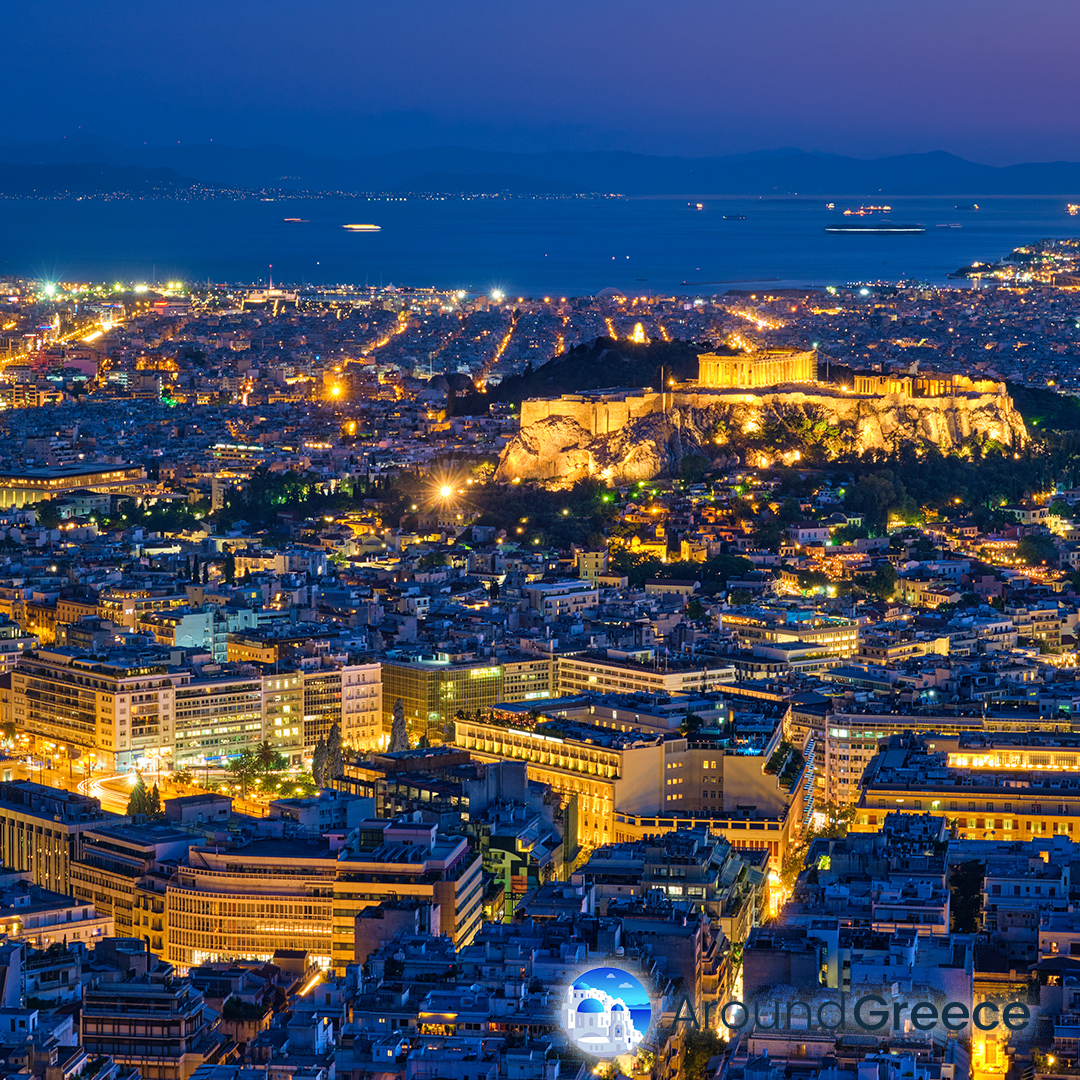 Athens, Greece At Night