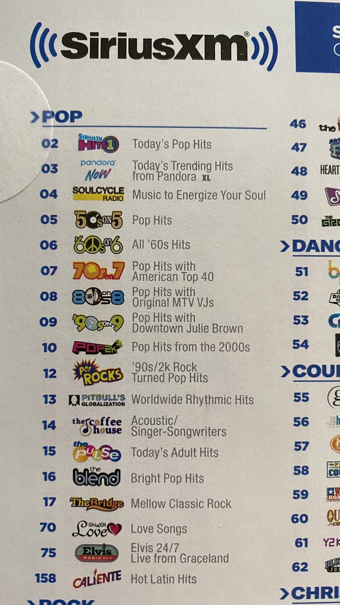 Siriusxm Channel Guide Printable