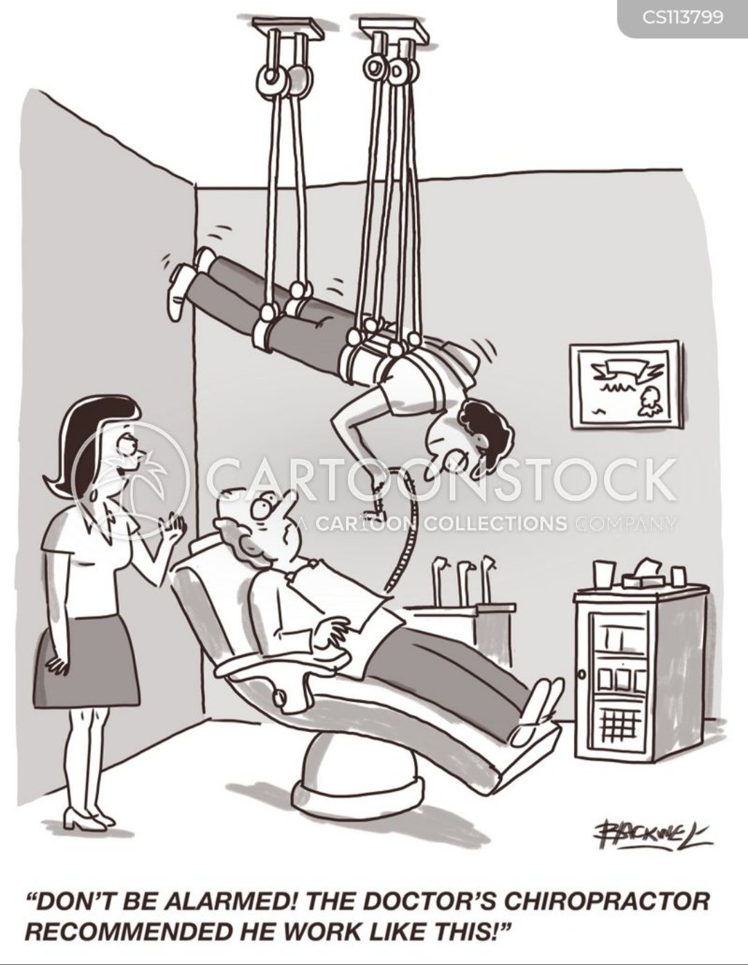 Chiropractic Adjustment Cartoon