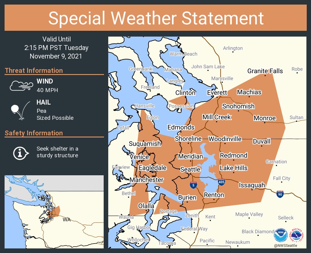 Everett Wa Zip Code Map NWS Seattle On X: "A Special Weather Statement