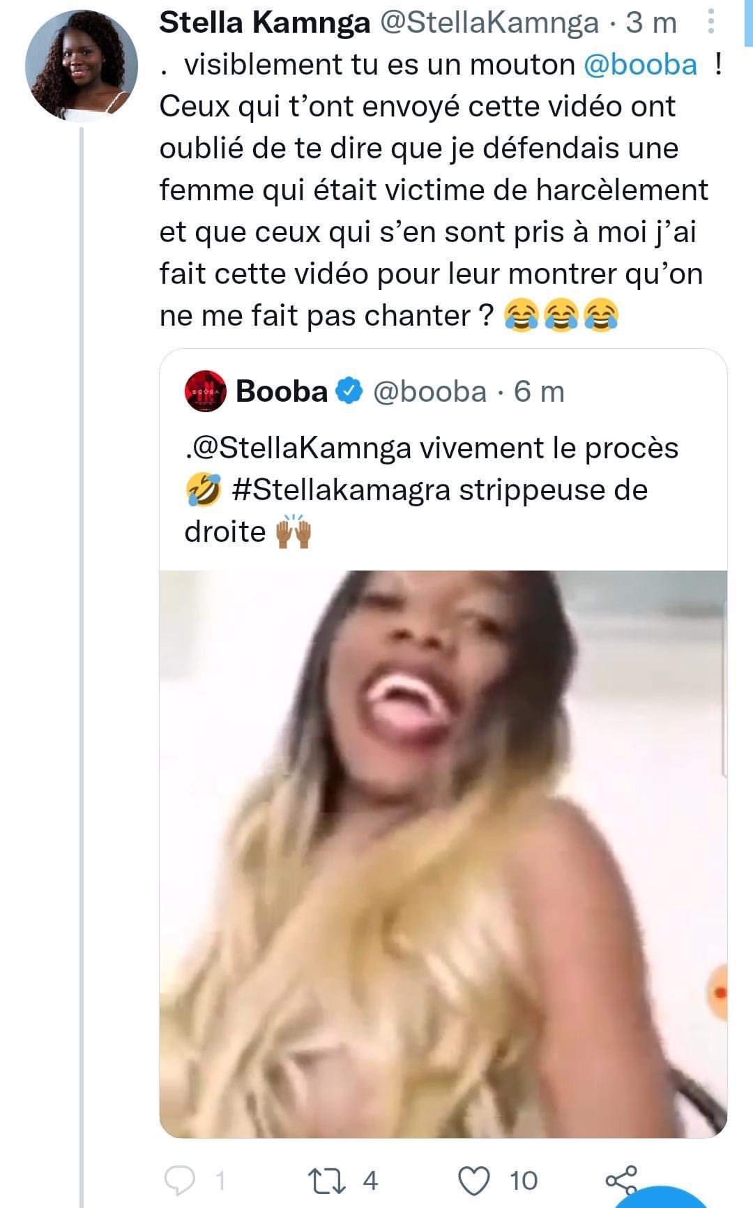 Booba on Twitter: ".@StellaKamnga Moi aussi j’me fais harceleeyyy!!!! Prochain post j’sors ma ...