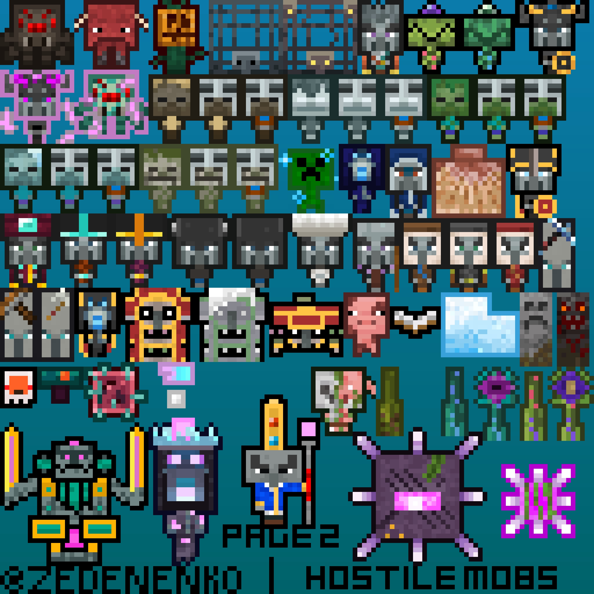 Minecraft Papercraft Mini Mobs