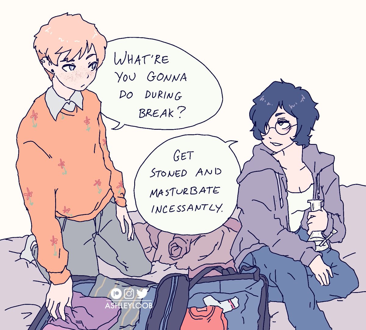 「relatable holiday break comic 」🤔ASH🤔の漫画