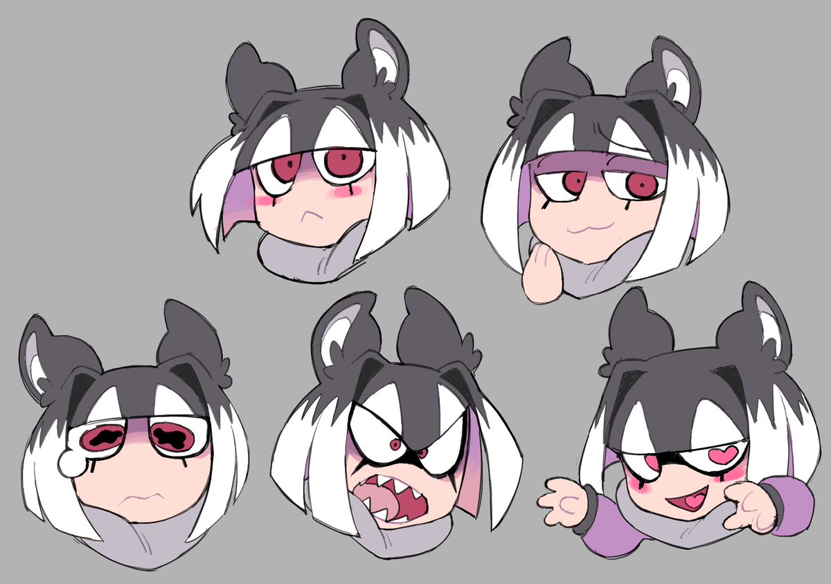 「Kuro stickers 」|Caliginous (2/6) Commissions OPENのイラスト