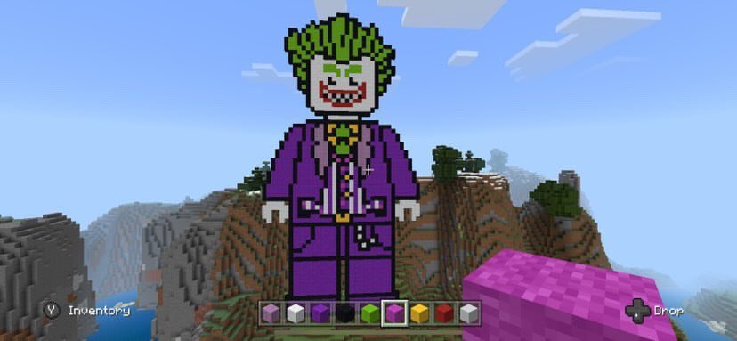 Minecraft Pixel Art Joker