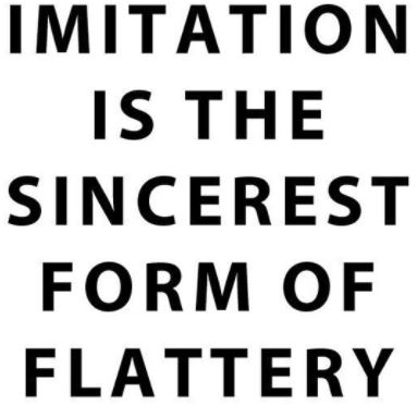 Imitation Is The Sincerest Form Of Flattery