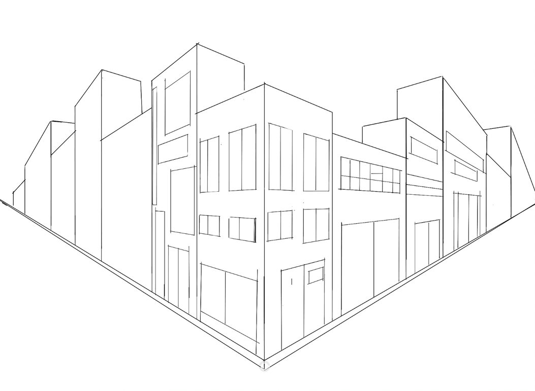 Perspective Drawing Street Scene
