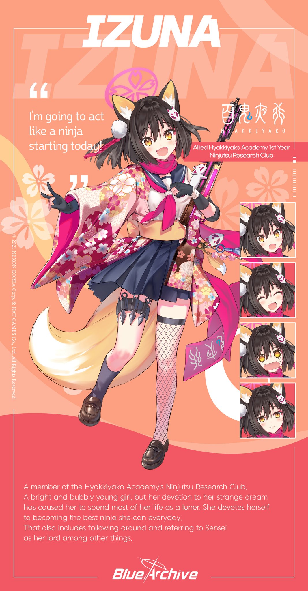 BlueArchive on Twitter: "[Student Intro - Izuna] It's amazing to see Izuna, from Hyakkiyako's ...