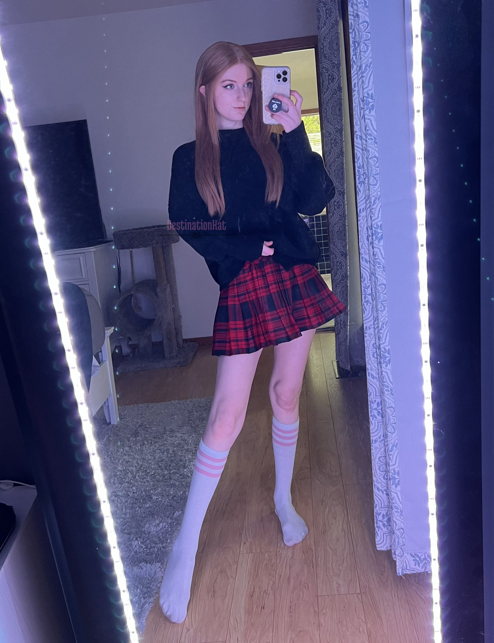 Destinationkat On Twitter My Panties Sort Of Match My Skirt Today 😆