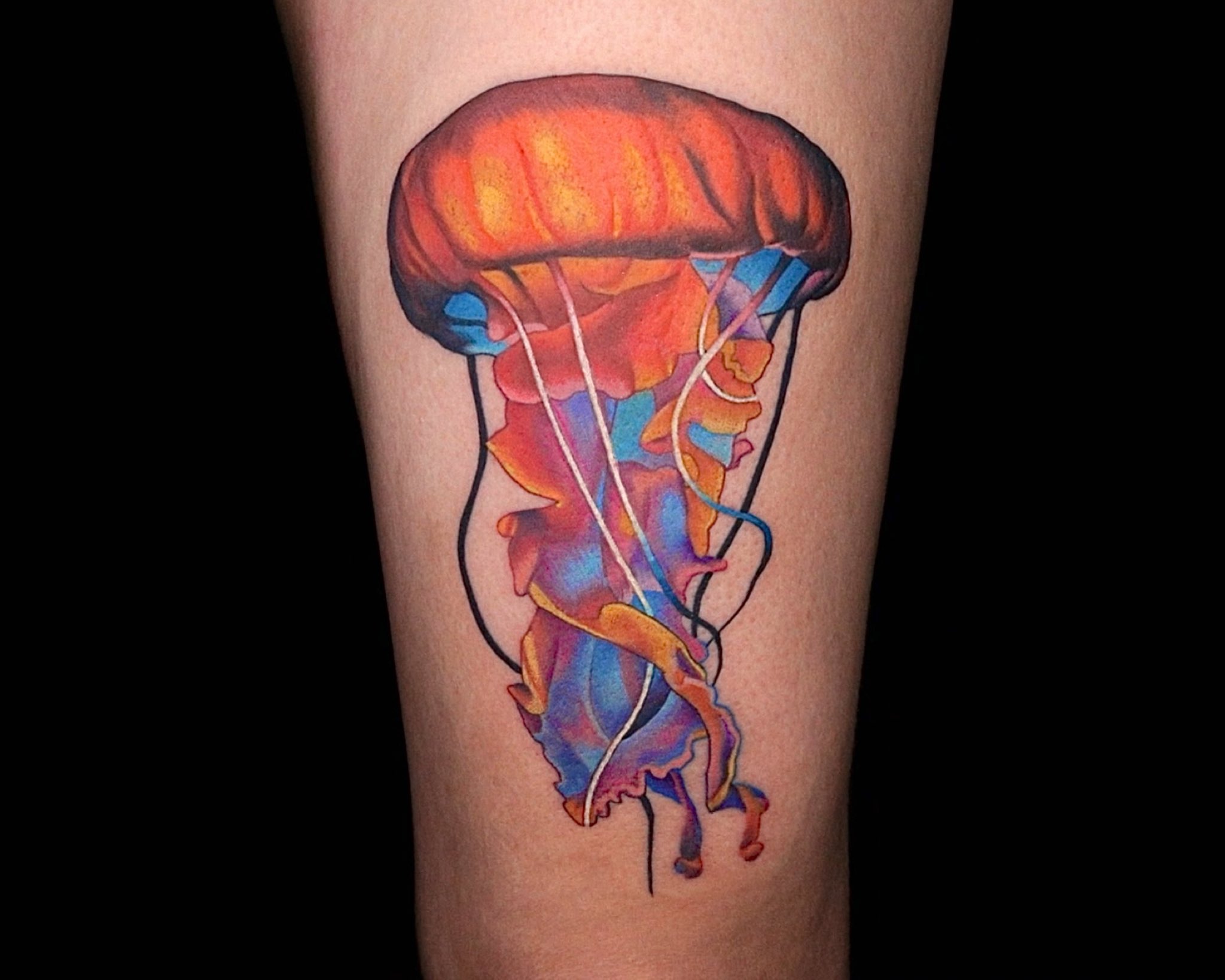Colorful Jellyfish Tattoo