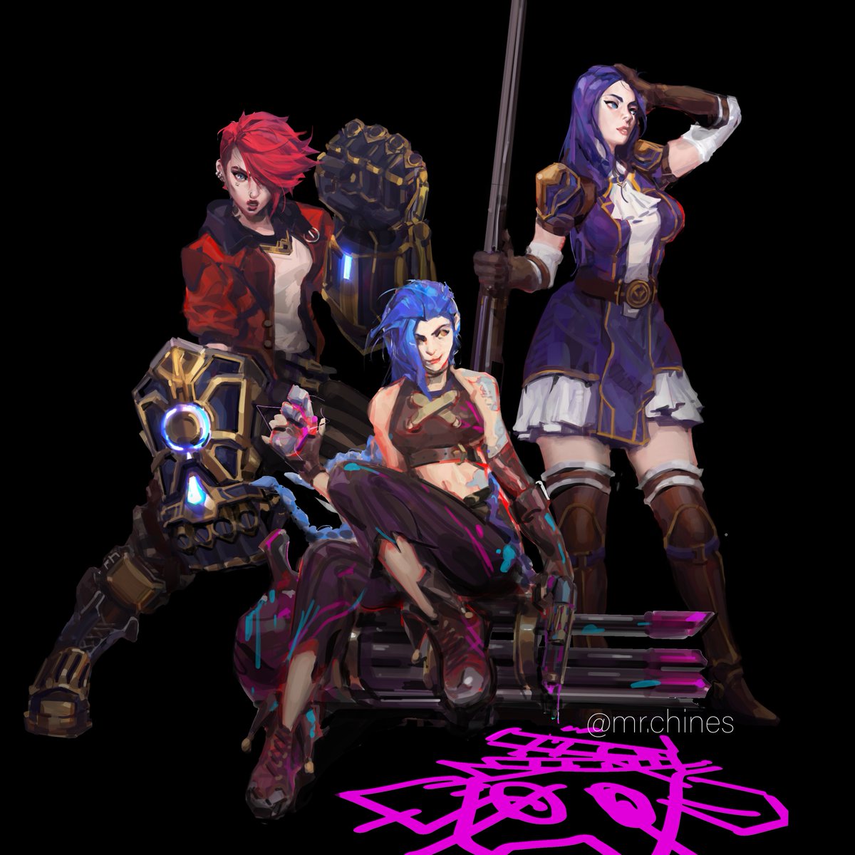 Jinx And Vi And Caitlyn