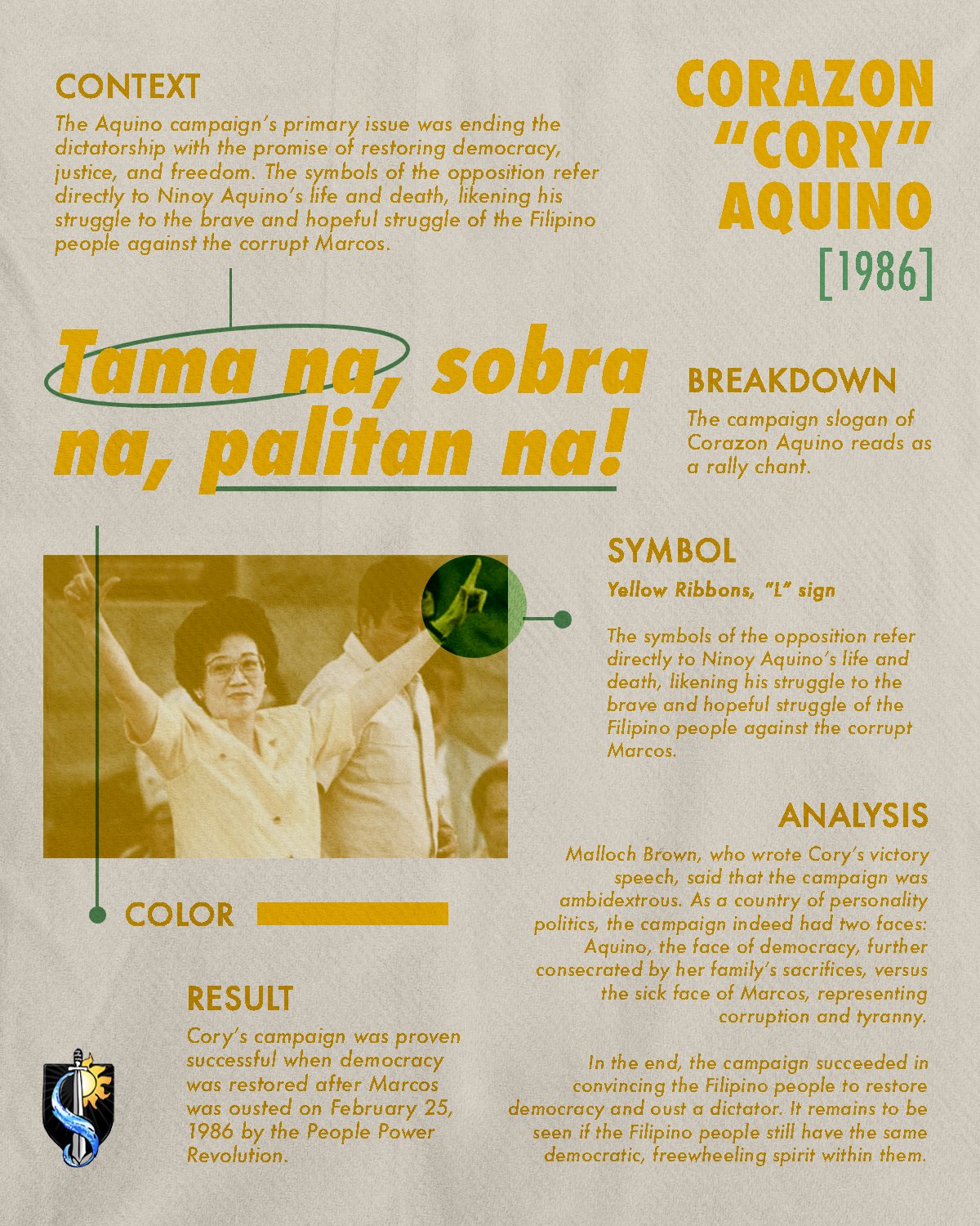 UP Political Society On Twitter The Campaign Slogan Of Corazon Aquino up-political-society-on-twitter-the-campaign-slogan-of-corazon-aquino