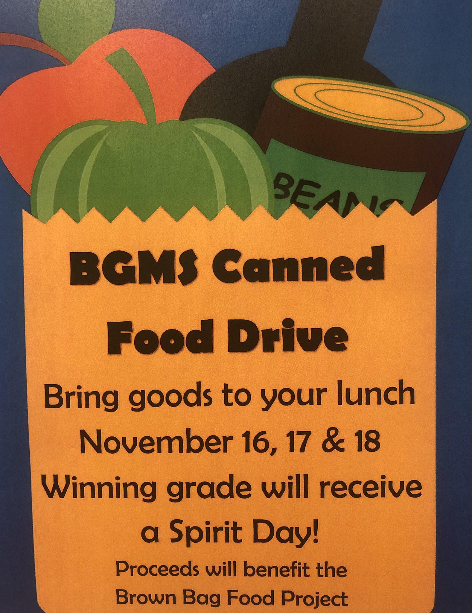 Canned Food Drive Bag