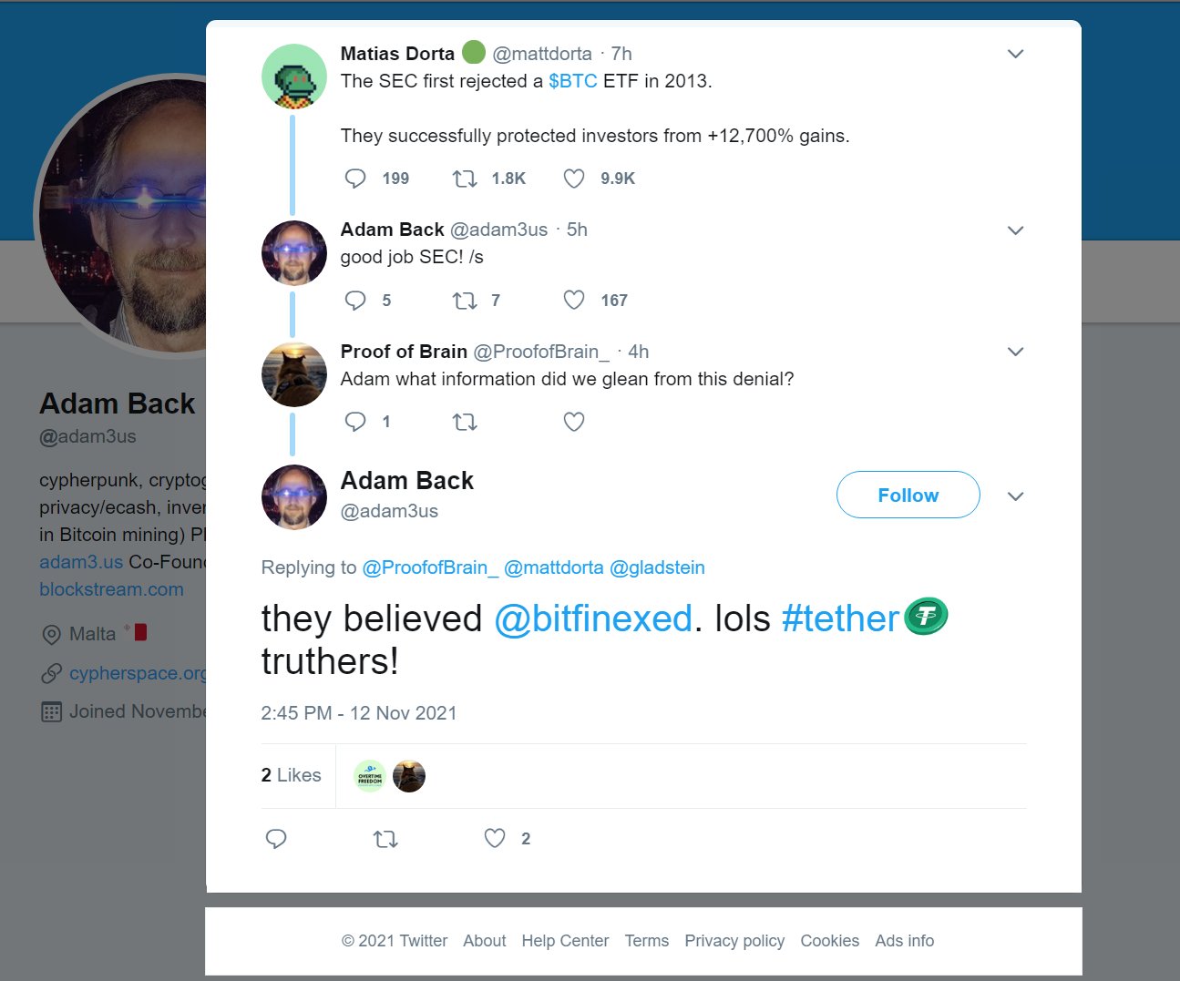 Bitfinex’ed 🔥 Κασσάνδρα 🏺🇺🇦 (@Bitfinexed) / Twitter