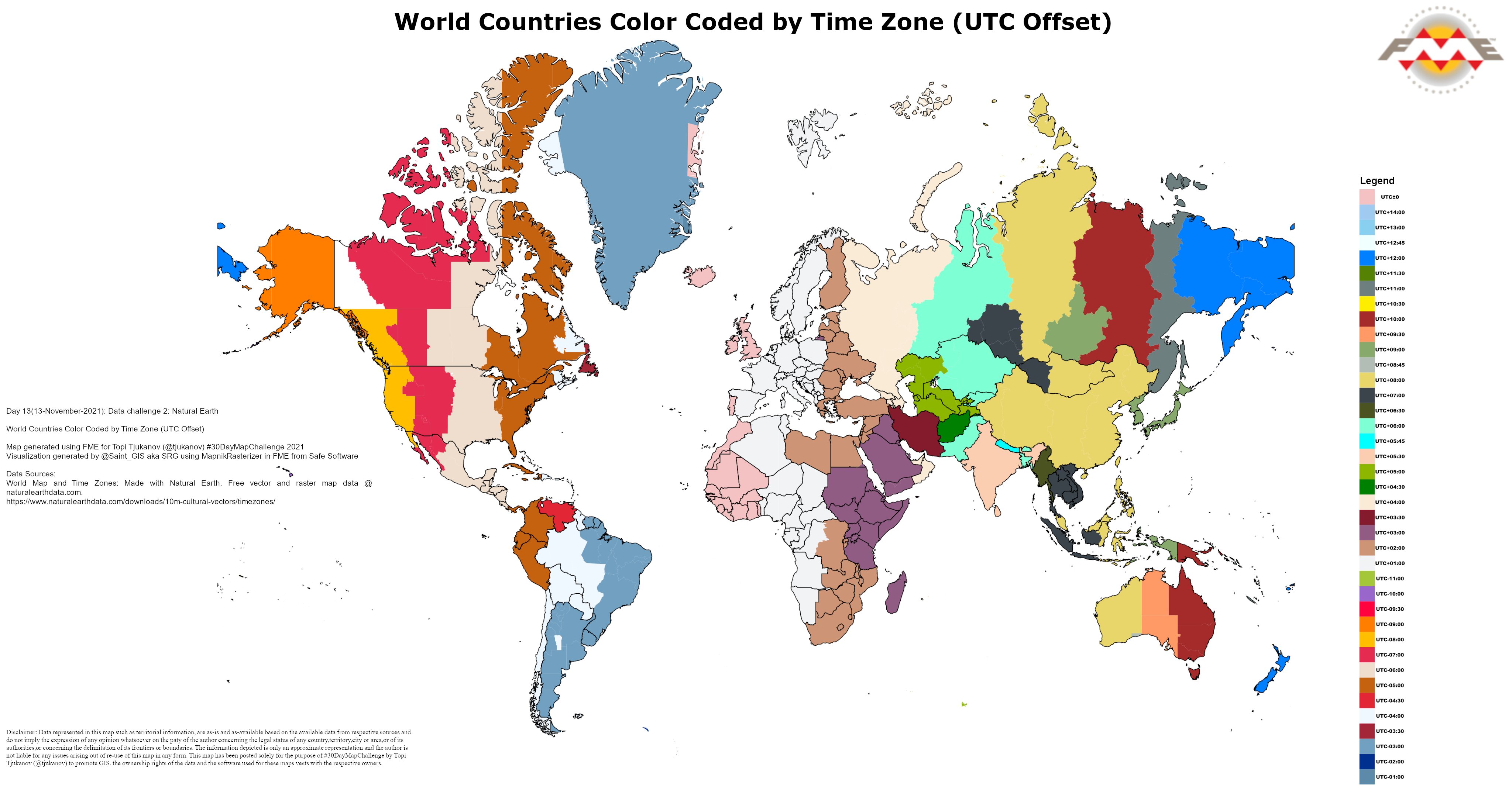 World Map Color Coded