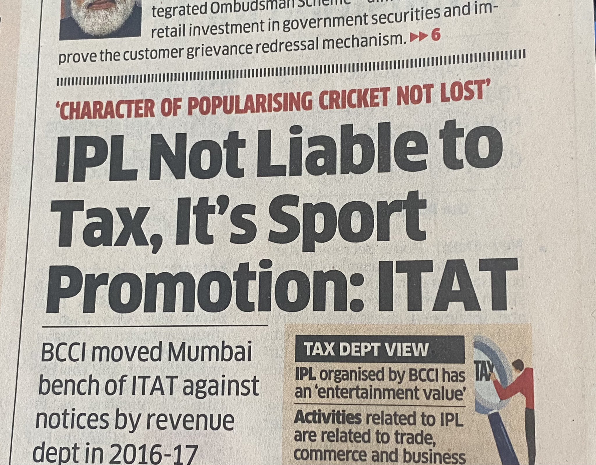 Snippet Of Newspaper