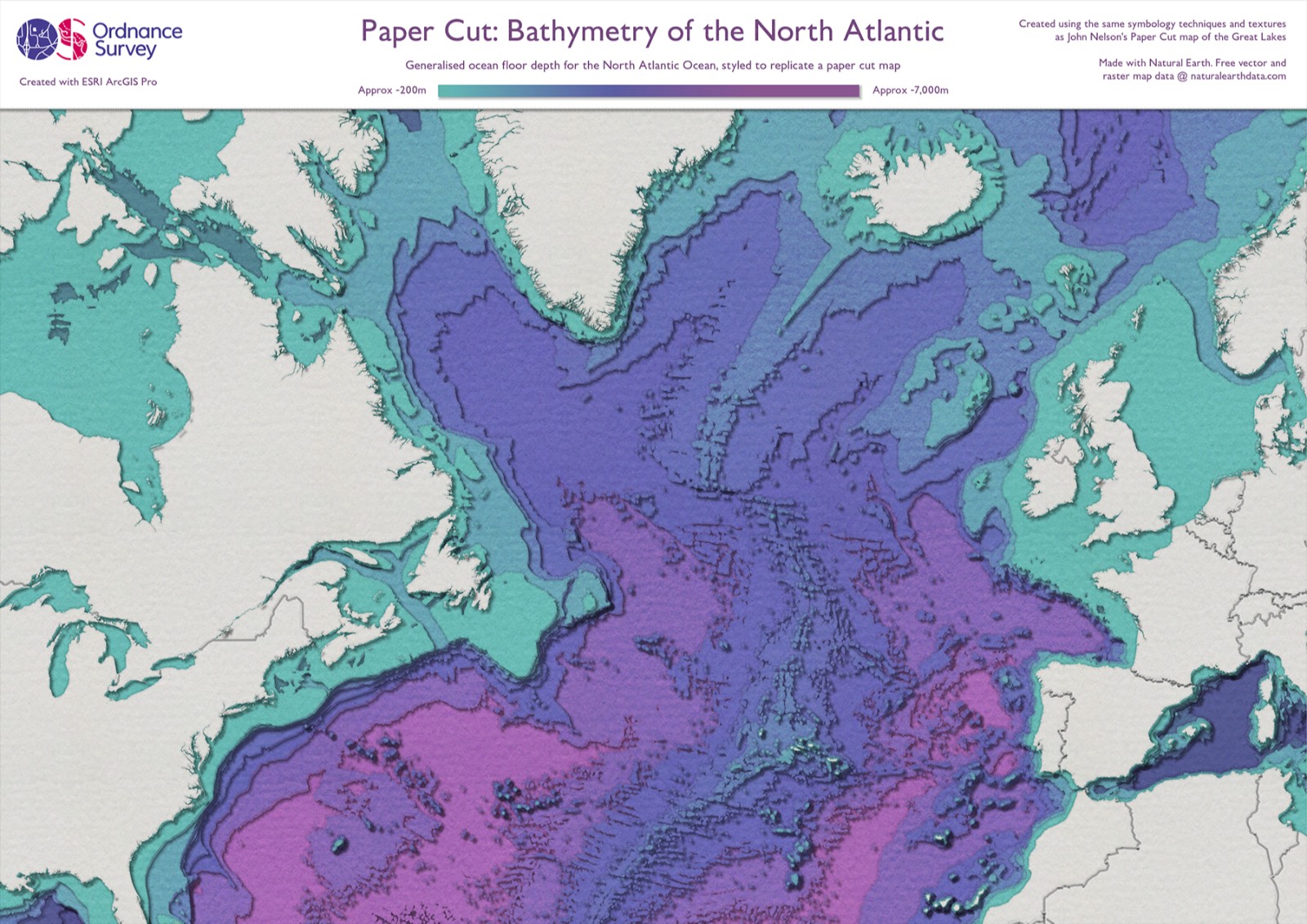 Ordnance Survey On Twitter 30daymapchallenge Day 13 Natural Earth Data Challenge An Ocean