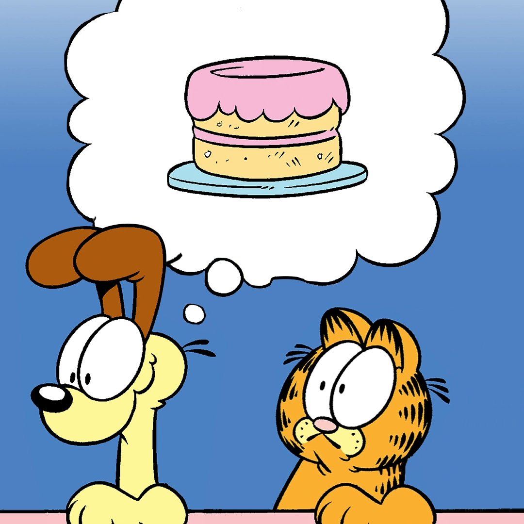 Garfield Eating Cake