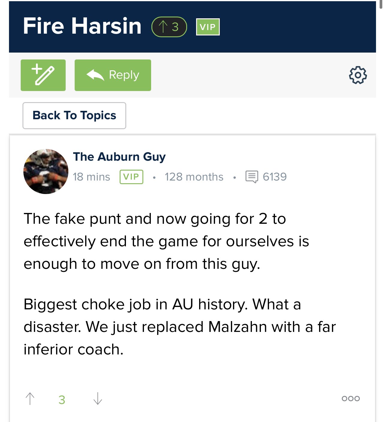 Message Board Geniuses on Twitter: "Fire Bryan Harsin! #FireEverybody #GusMalzahnwasbetter https ...