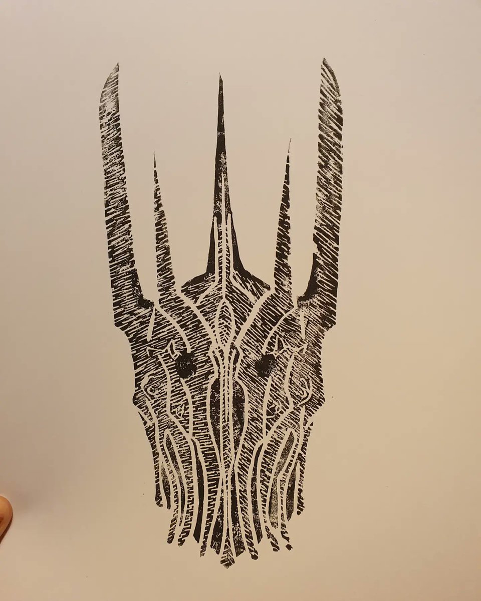 Sauron Mask Drawing