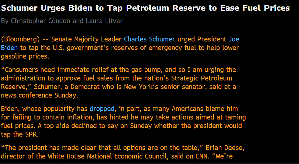 The 6.2%YoY inflation figure matters. He'll need to do something about ...